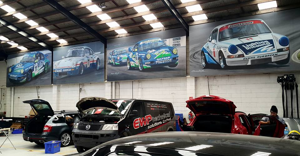 Hand painted auto art murals