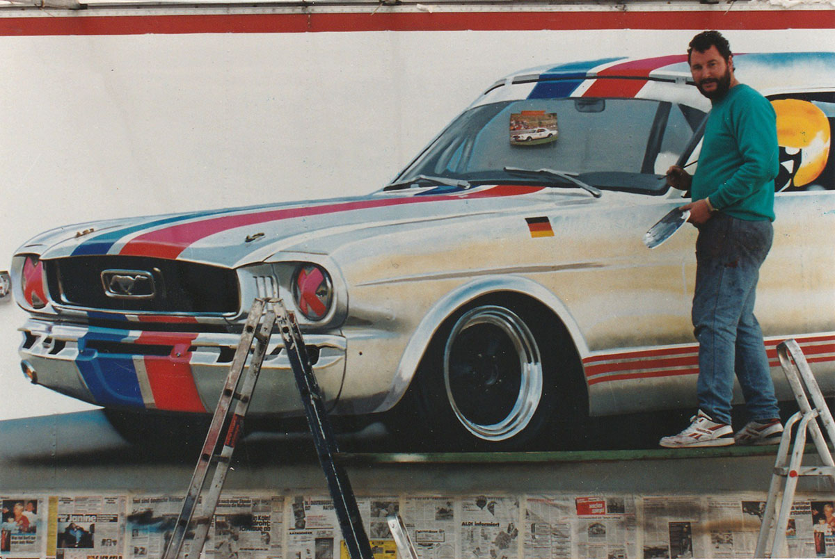 Hand painted auto art murals