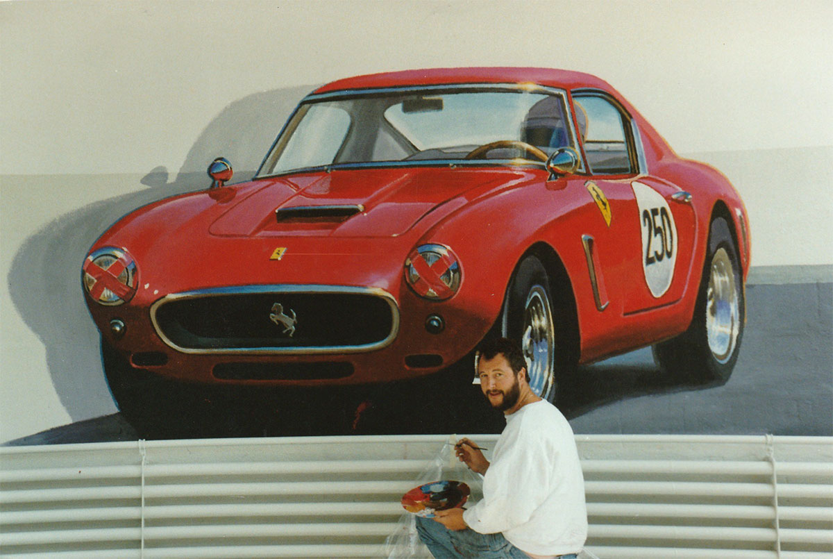 Hand painted auto art murals