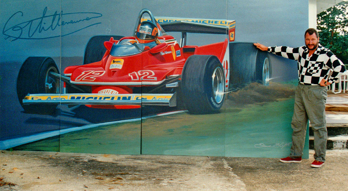Hand painted auto art murals