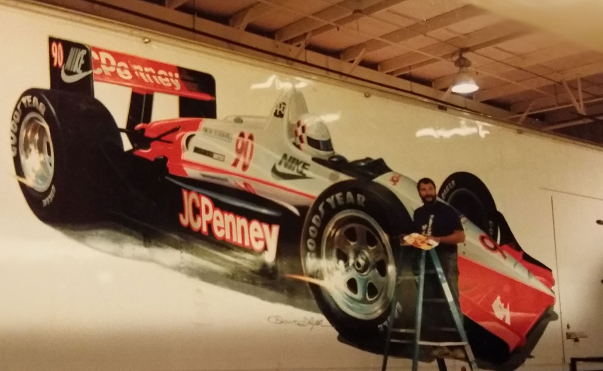 Hand painted auto art murals